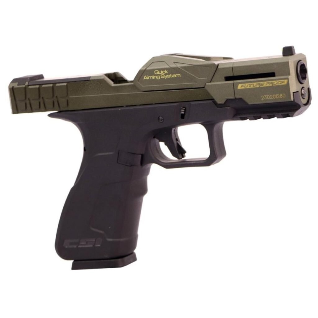 Pistola de Airsoft Poseidon CSI XG8 GBB - Preto / OD - Airsofts Brasil